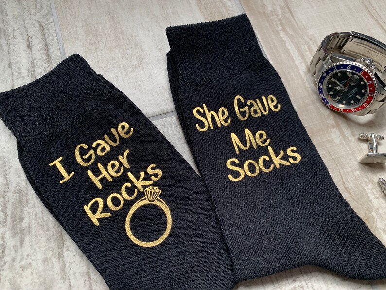 Groom Socks, I Gave Her Rocks She Gave Me Socks - Etsy