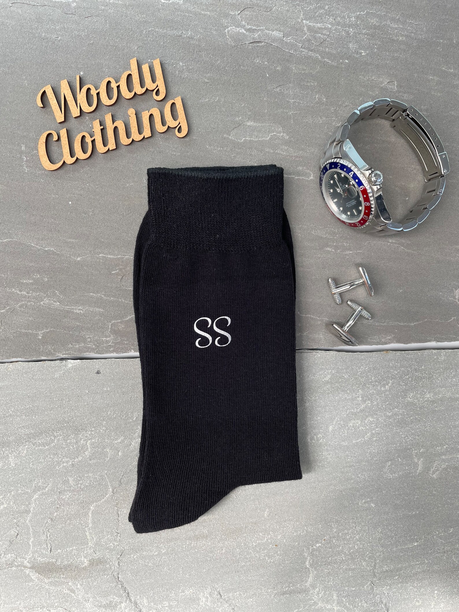 Groomsmen Initial Monogram Socks - Etsy UK