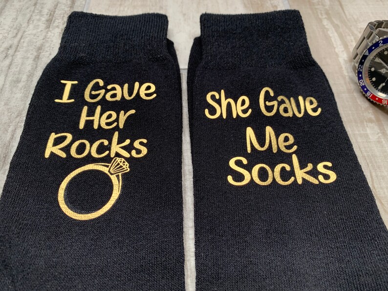 Groom Socks, I Gave Her Rocks She Gave Me Socks - Etsy