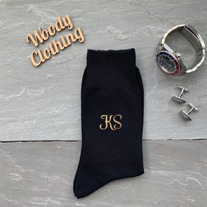 Groomsmen Initial Monogram Socks - Etsy UK