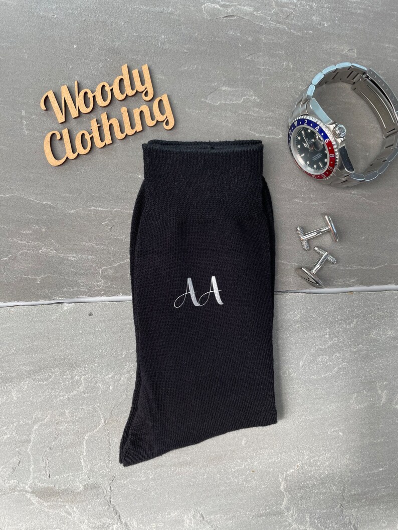 Groomsmen Initial Monogram Socks - Etsy UK