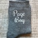 Grey Page Boy Socks - Etsy UK