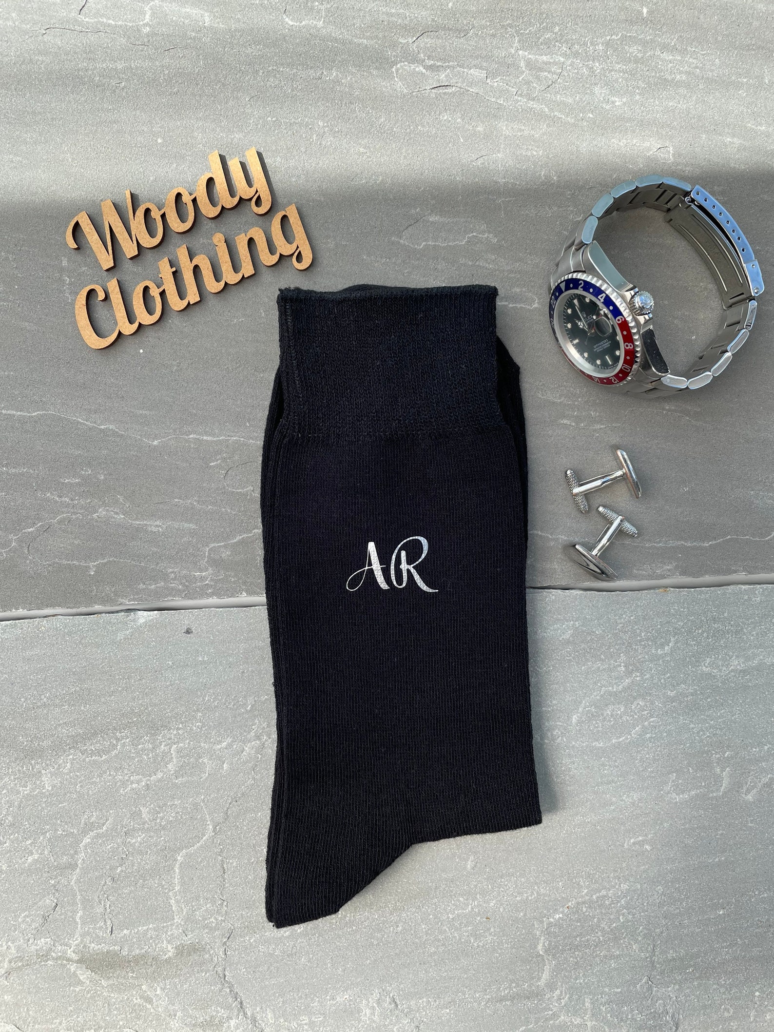 Groomsmen Initial Monogram Socks - Etsy UK