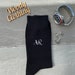 Groomsmen Initial Monogram Socks - Etsy UK
