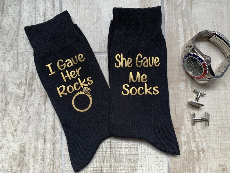 Groom Socks, I Gave Her Rocks She Gave Me Socks - Etsy