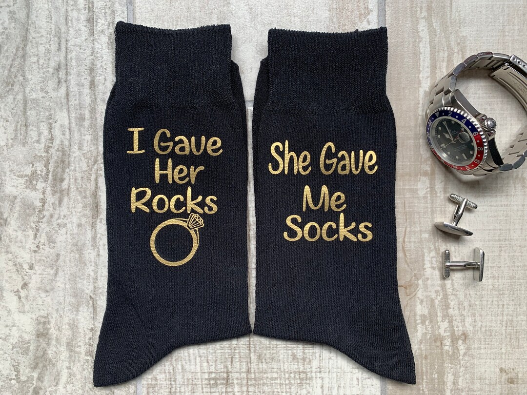 Groom Socks, I Gave Her Rocks She Gave Me Socks - Etsy