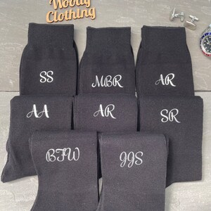 Groomsmen Initial Monogram Socks - Etsy UK