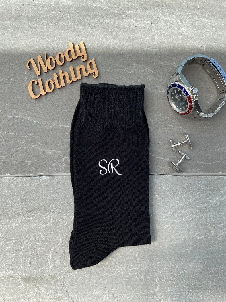 Groomsmen Initial Monogram Socks - Etsy UK