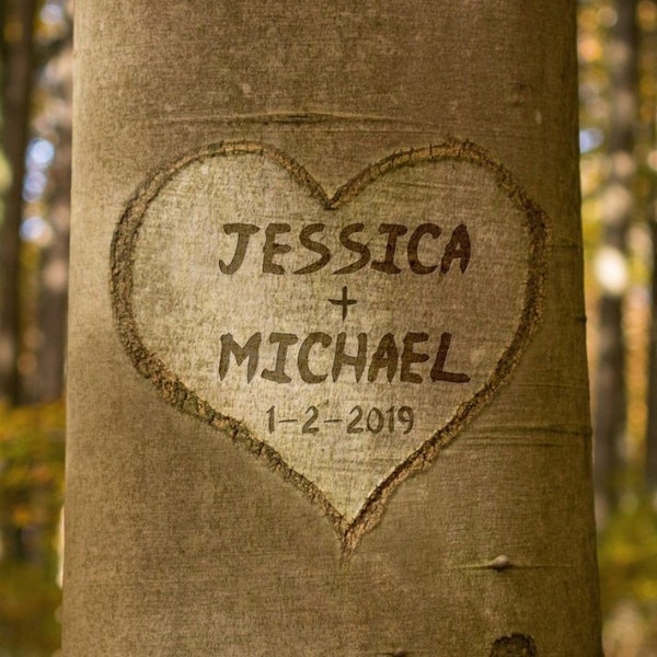 Names Carved on Tree - Etsy