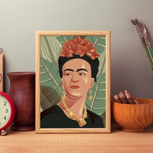 Frida Kahlo, Frida Kahlo Wall Art Decor, Mexican Painter Frida Kahlo ...