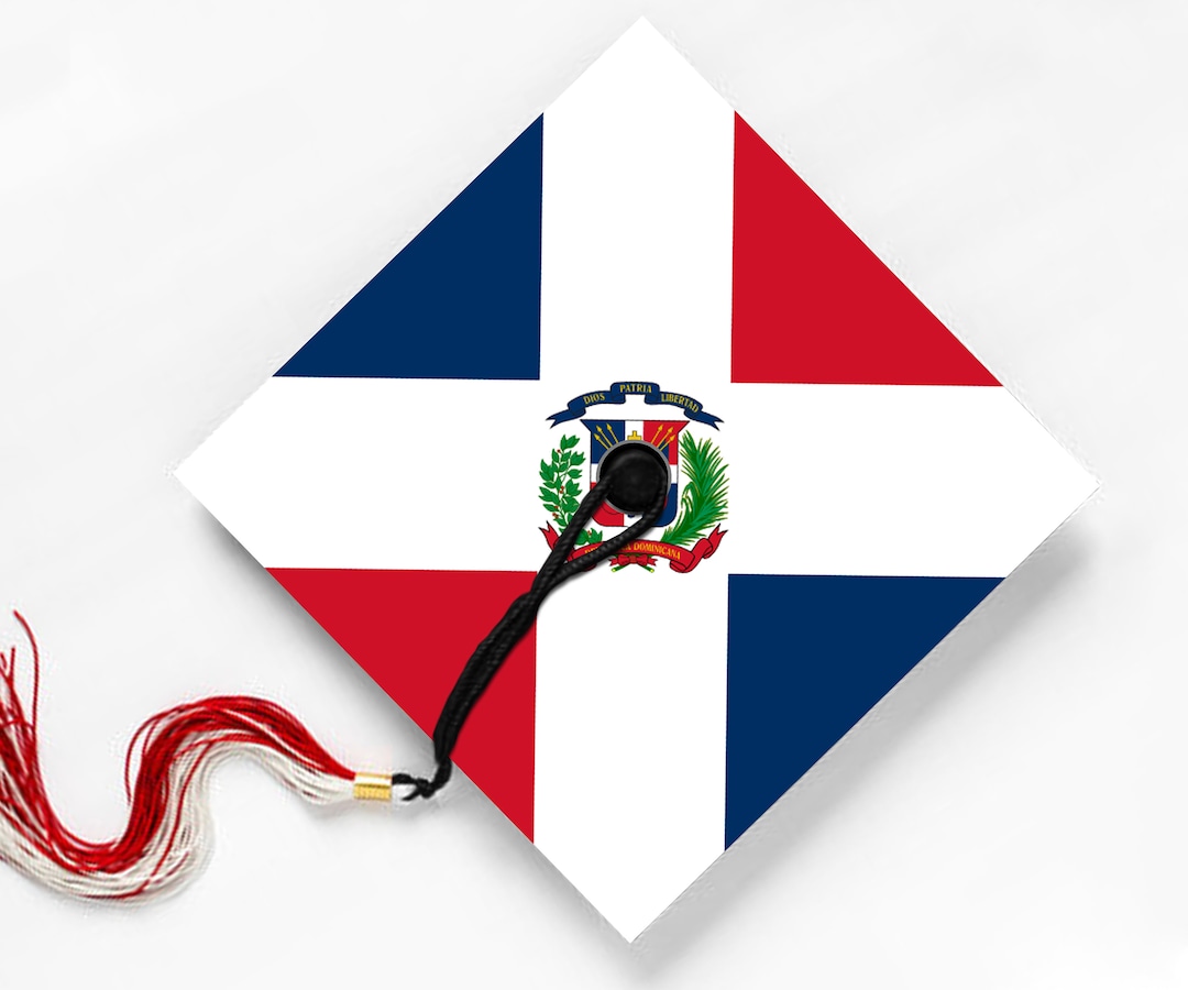 Dominican Republic Flag Graduation Cap Topper Sticker: Class of 2025 - Etsy