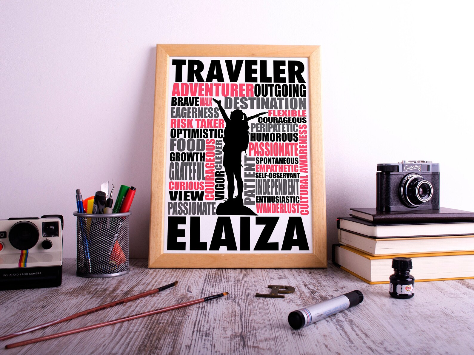 Custom Traveler Poster Travel Lover Gift Typography Art - Etsy