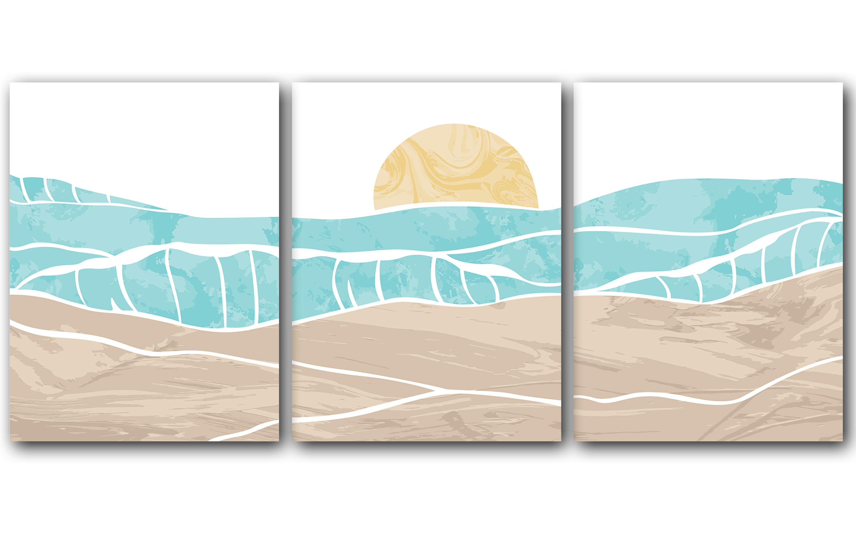 Boho Sea Boho Beach Abstract Print Minimalist Home Wall Art - Etsy 日本