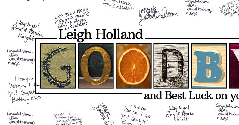 Goodbye Guestbook Alternative Farewell Card Gift for | Etsy