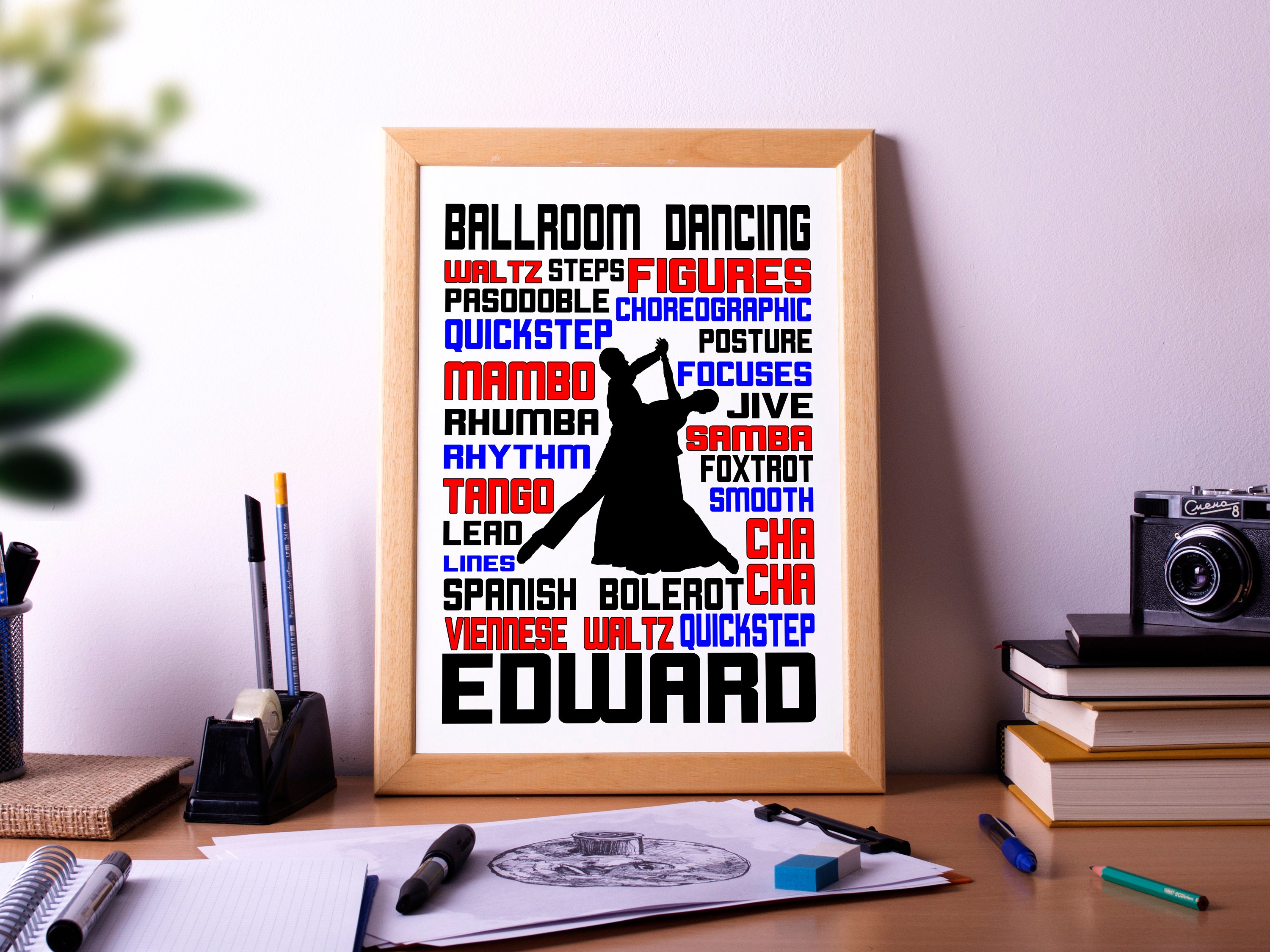 Custom Ballroom Dancer Poster Ballroom Dance Lover Gift - Etsy UK