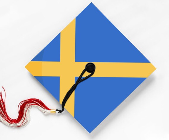 Flag of Sweden Graduation Cap Design Grad Gift Cap Topper - Etsy