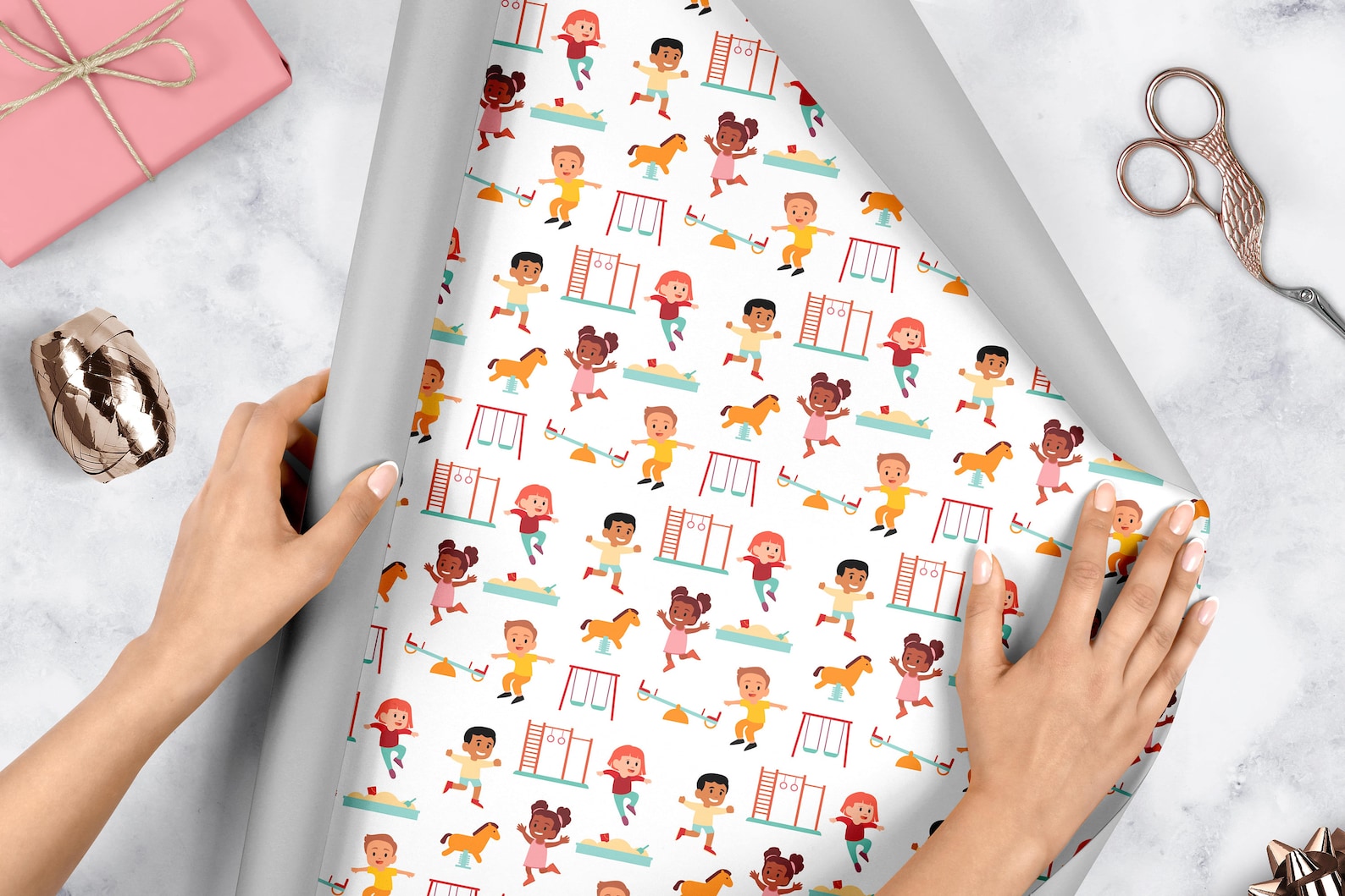 Cute Kids Children Design Gift Wrapping Paper - Etsy