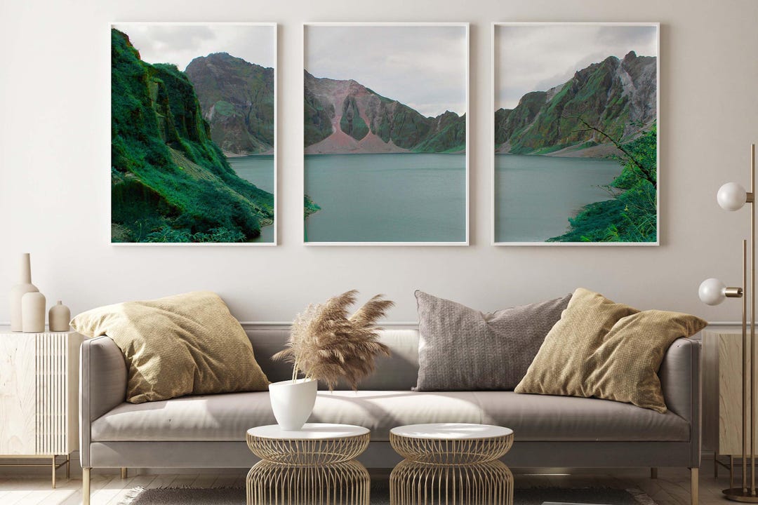 Buy Mt. Pinatubo Wall Art Decor, Giclee, Philippines Mountain, Set of 3 ...