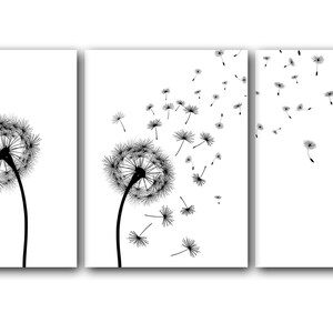 Dandelion Wall Art, Dandelion Printable Art, Dandelion Poster Flower ...