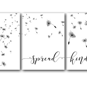 Spread Kindness Minimalist Wall Art, Inspirational Quotes Printable Art ...