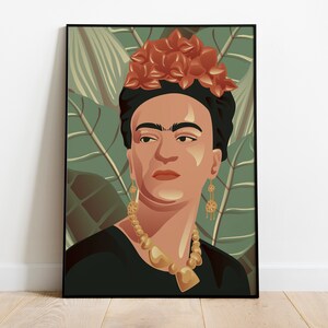Frida Kahlo, Frida Kahlo Wall Art Decor, Mexican Painter Frida Kahlo ...
