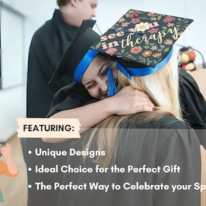 See You in Therapy Graduation Cap Topper: Floral Grad Gift - Etsy