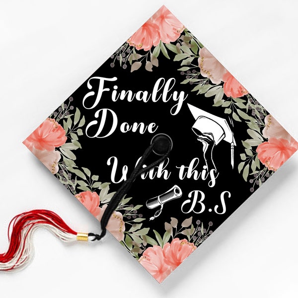 Finally Done With This Bs Grad Cap - Etsy