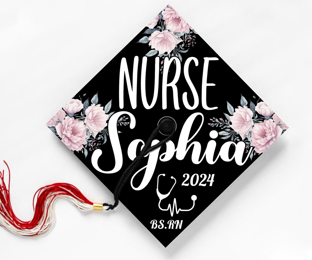 Nurse, Nursing Graduation Cap Topper, Nursing Graduates, Custom Name ...