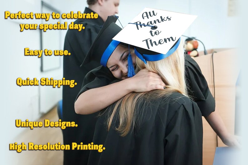 Signature, Signing Hat, Graduation Cap Topper Sticker, Grad Gift, Class ...