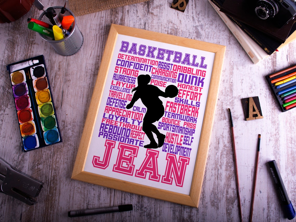 Custom Basketball Poster, Basketball Lover Gift, Typography Art Print ...