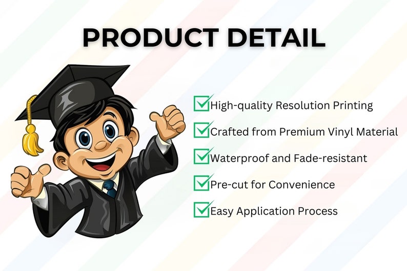 Woo-hoo! It's Official, Graduation Cap Topper Sticker, Grad Gift, Class ...