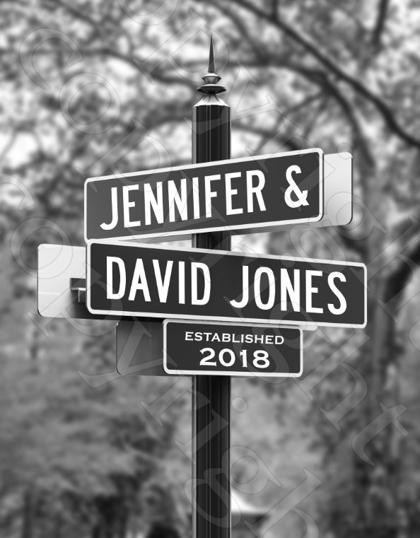 Personalized Wedding Gift Custom Street Sign Bride and Groom - Etsy