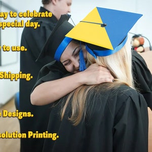 Flag of Ukraine Graduation Cap Design Grad Gift Cap Topper - Etsy