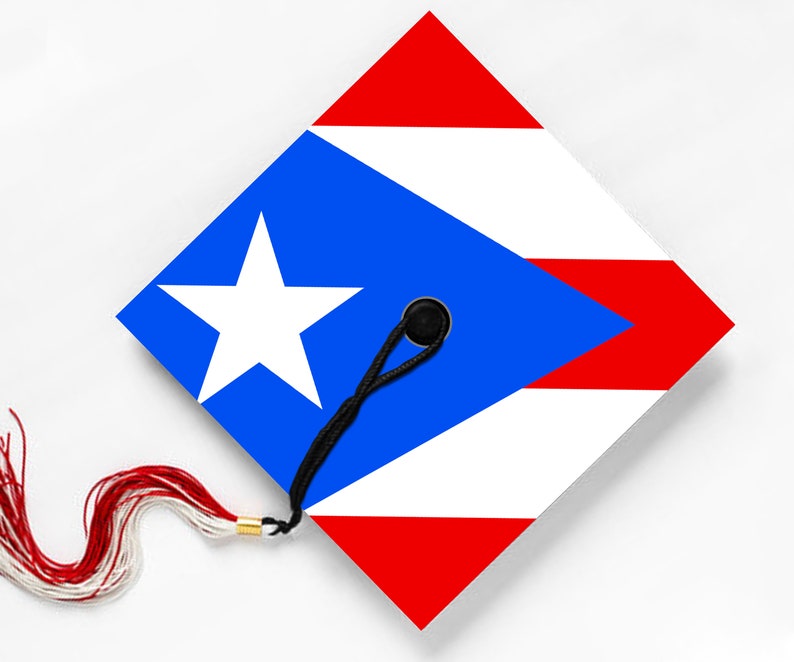 Puerto Rico Flag, Graduation Cap Topper Sticker, Grad Gift, Class of ...