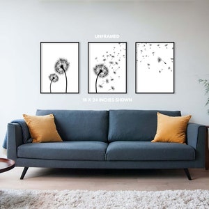 Dandelion Wall Art, Dandelion Printable Art, Dandelion Poster Flower ...