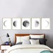 Moon Phase Poster Set, Lunar Prints, 5 Piece Set - Etsy
