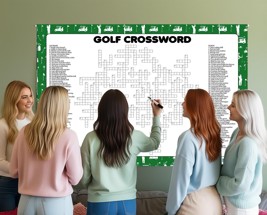 Golf Crossword Puzzle, Giant Word Find, Large Scrabble Poster ...