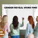 Gender Reveal Word Search Game, Giant Crossword Puzzle, Large Word Find ...