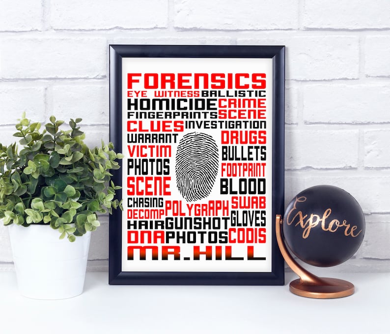 Custom Forensics Poster Forensic Science Gift Typography Art - Etsy