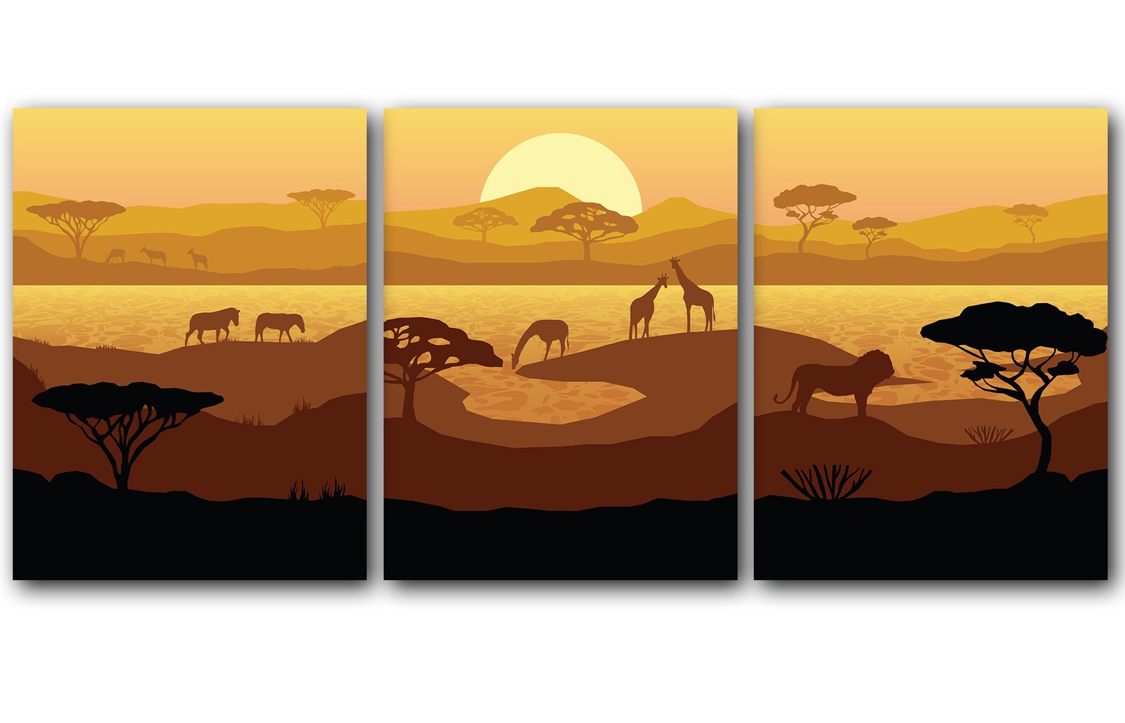 African Savanna Landscape Art Print Giclee Home Wall Decor - Etsy