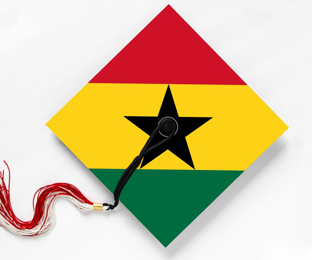 Flag of Ghana, Ghanaians Pride, Graduation Cap Topper, Grad Cap Sticker ...