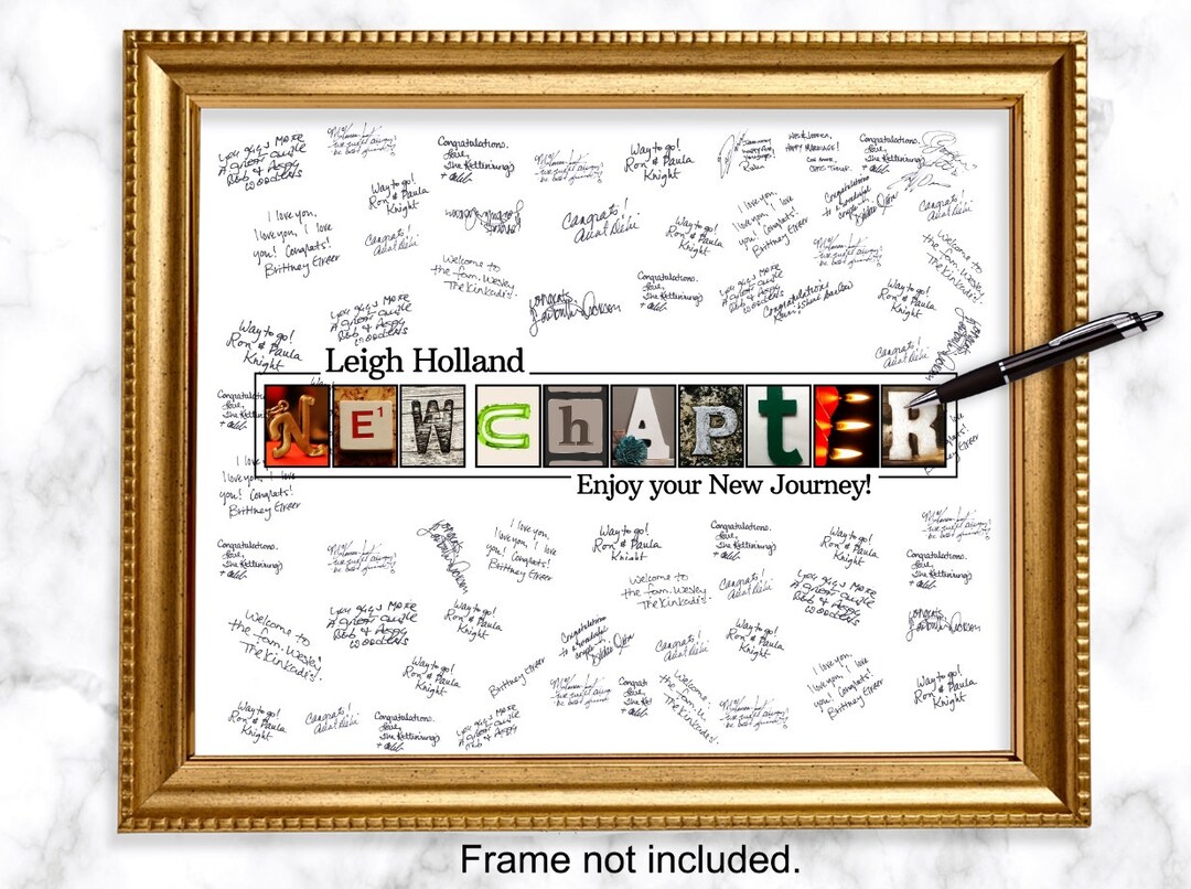 New Chapter, Graduation, Promotion, Farewell, Guestbook Alternative ...