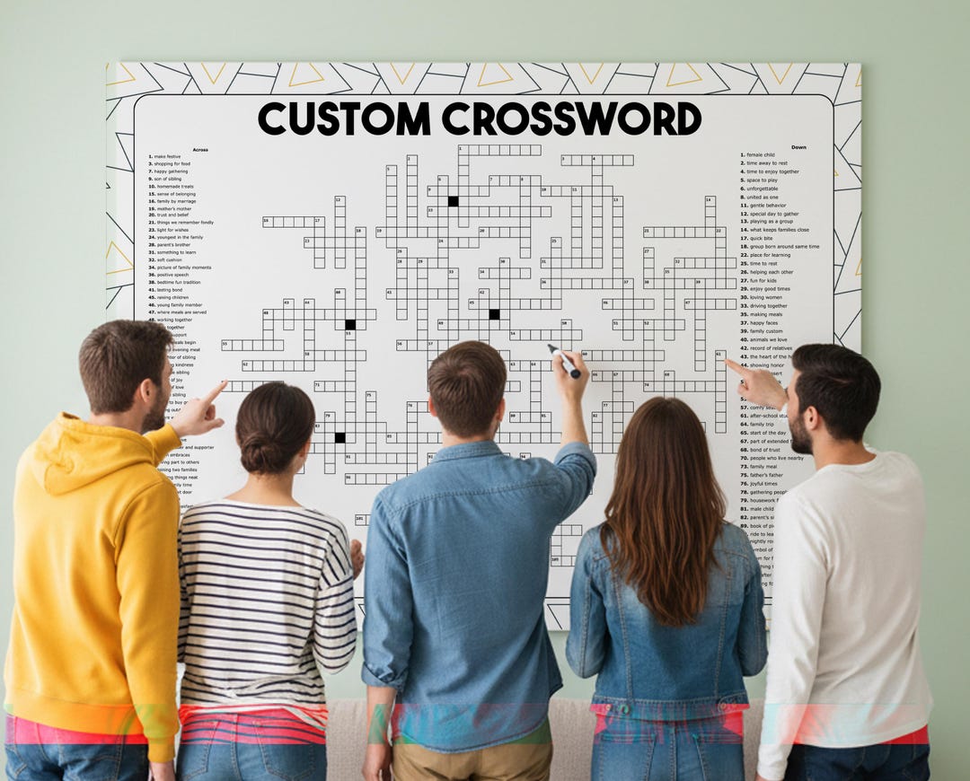 Custom Crossword Puzzle, Giant Word Find, Large Scrabble Poster ...