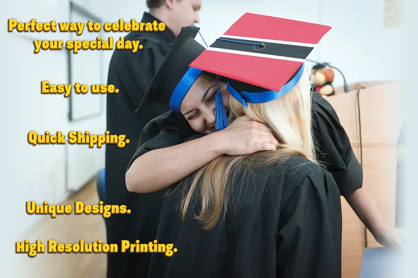 Flag of Trinidad and Tobago Graduation Cap Design Grad Gift - Etsy