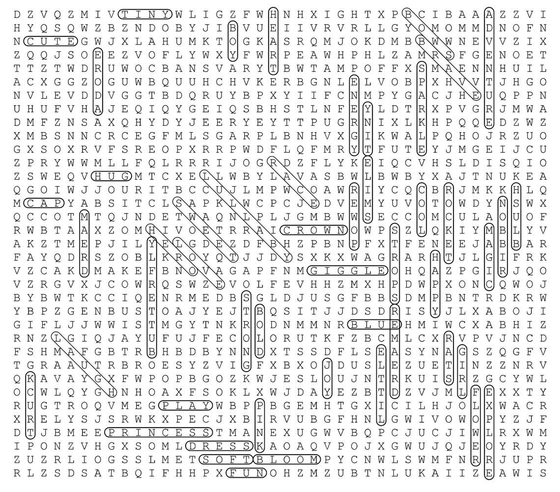 Gender Reveal Word Search Game, Giant Crossword Puzzle, Large Word Find ...