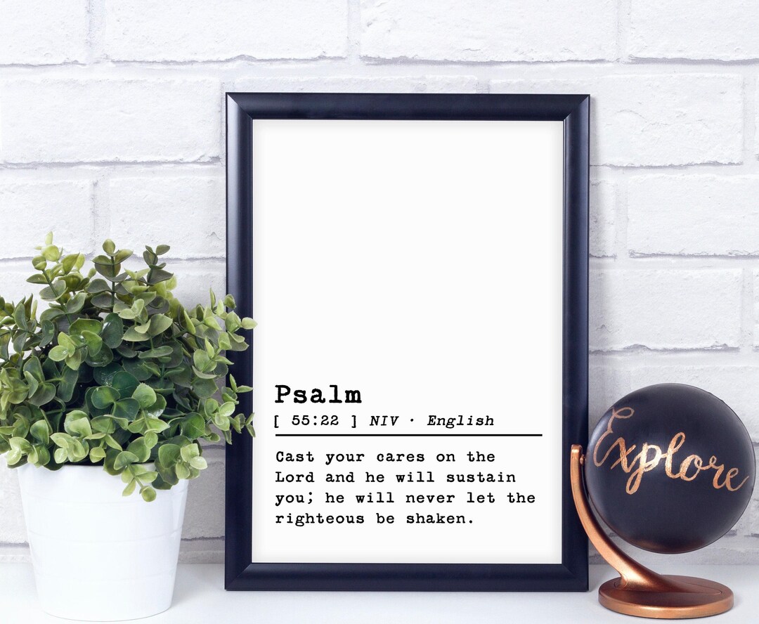 Psalm 55:22 Definition Print, Quote Poster, Wall Art Decor - Etsy