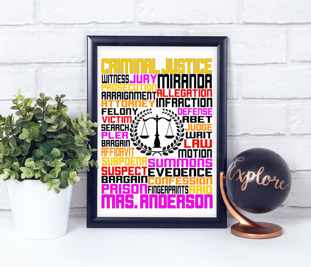 Custom Criminal Justice Poster Criminal Law Lover Gift - Etsy
