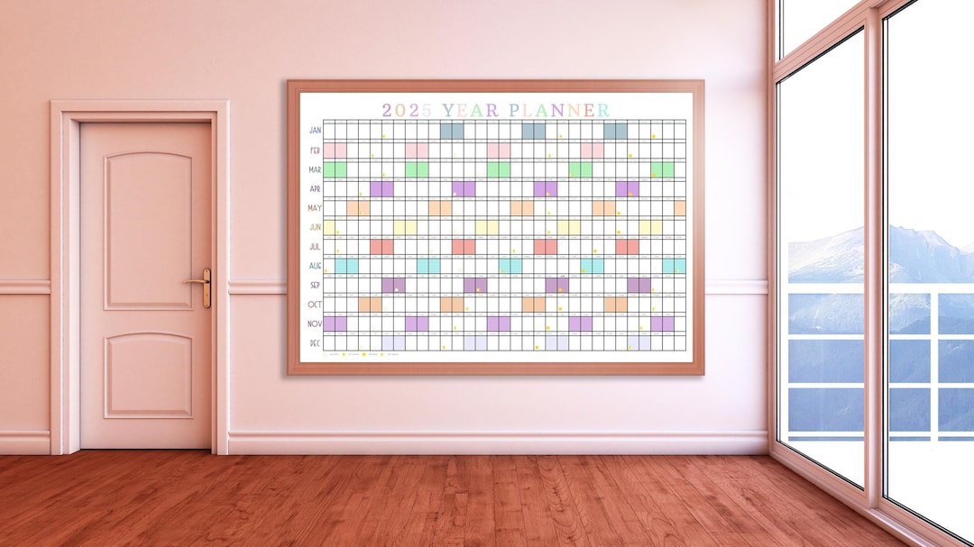 2025 Giant Wall Planner Calendar, Annual Wall Planner, Poster Calendar ...