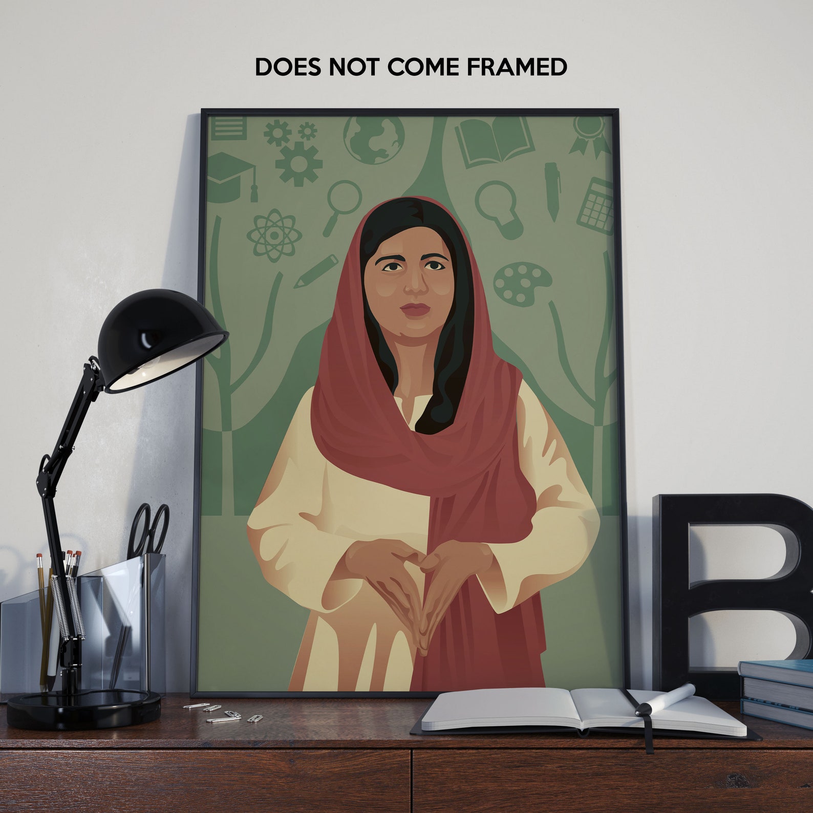 Malala Yousafzai Malala Yousafzai Wall Art Decor Pakistani - Etsy