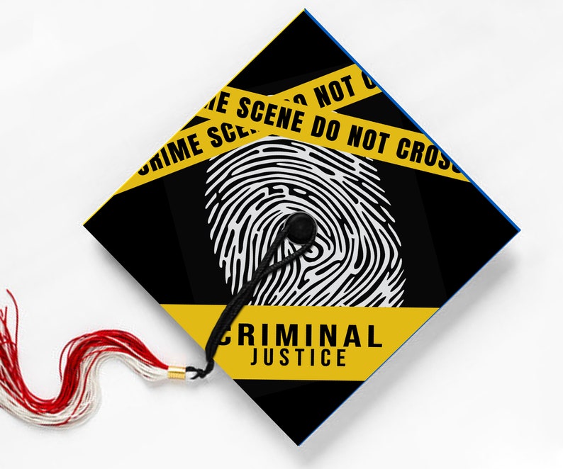 Criminal Justice, Graduation Cap Topper Sticker, Grad Gift, Class of ...